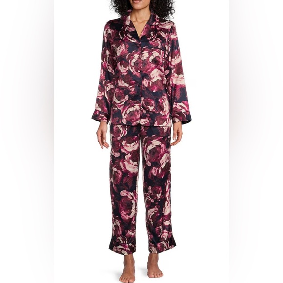 Cabernet | Intimates & Sleepwear | Cabernet Floral Print Woven Satin ...